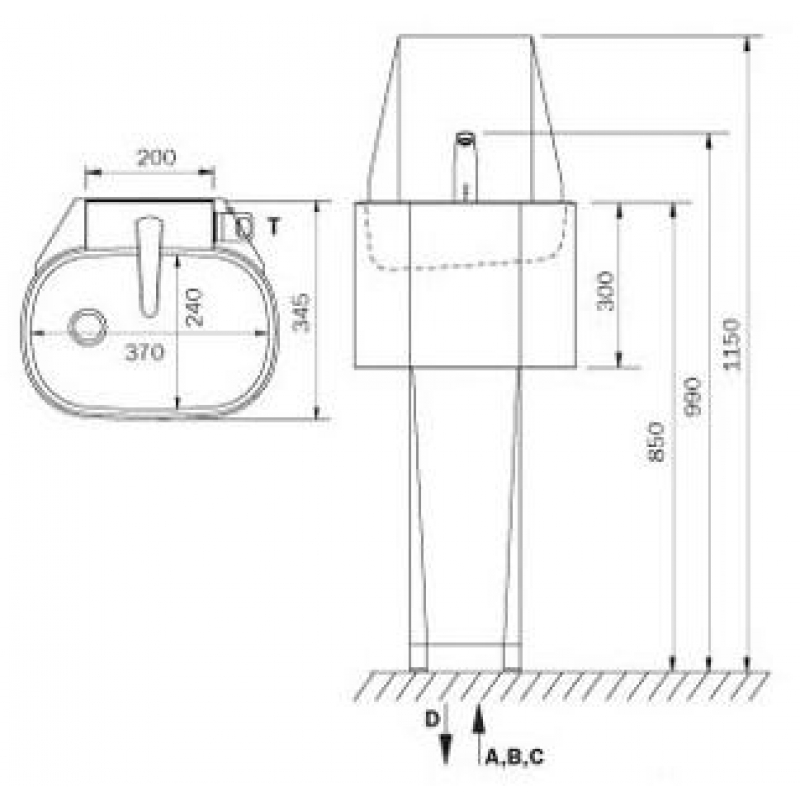 Stainless Steel Free Standing Hand Wash Basin Stainless Steel Free Standing Hand Wash Basin